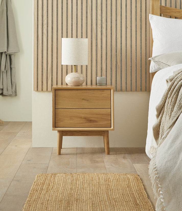 Wright Oak Bedside Table – Home And Bay
