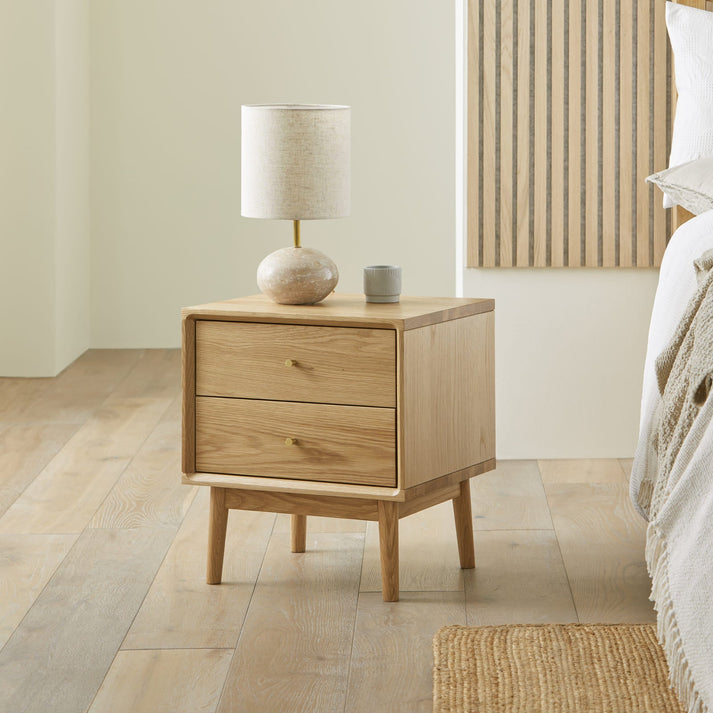 Wright Oak Bedside Table – Home And Bay